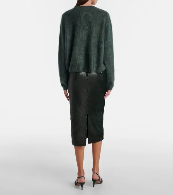 EMILIA WICKSTEAD Bethan Sequined Pencil Skirt