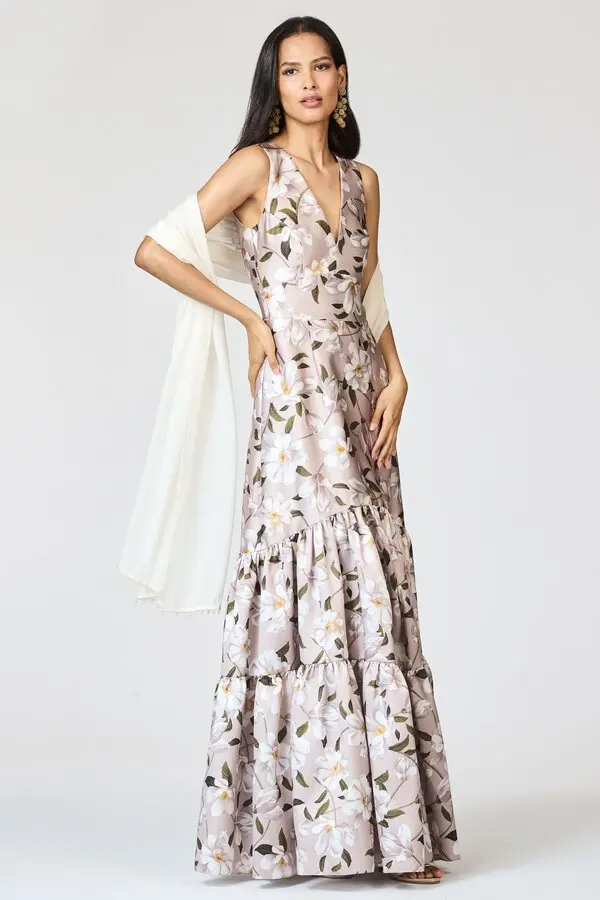 Sachin & Babi Emmy Embellished Silk Chiffon Scarf - Ivory