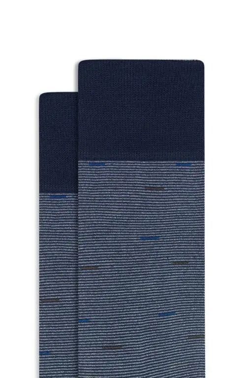 Bugatchi Pinstripe Mercerized Cotton Blend Dress Socks