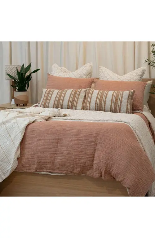 CRANE HOME Crinkled Cotton & Linen Duvet Cover