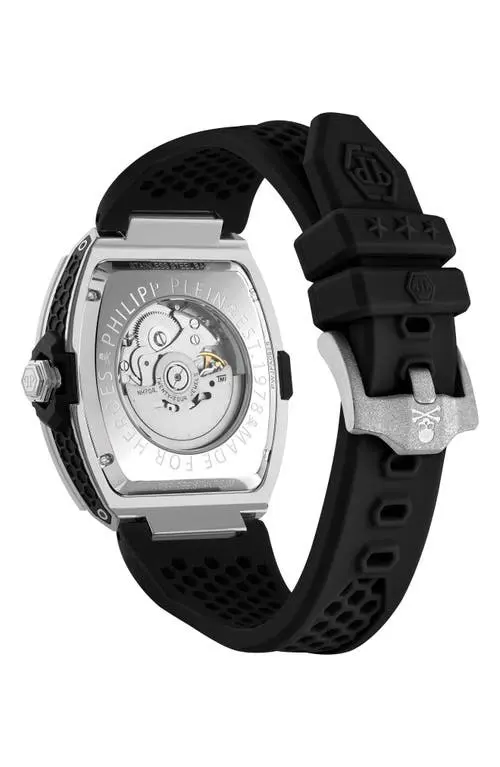 Philipp Plein The Skeleton Frosted Strap Watch