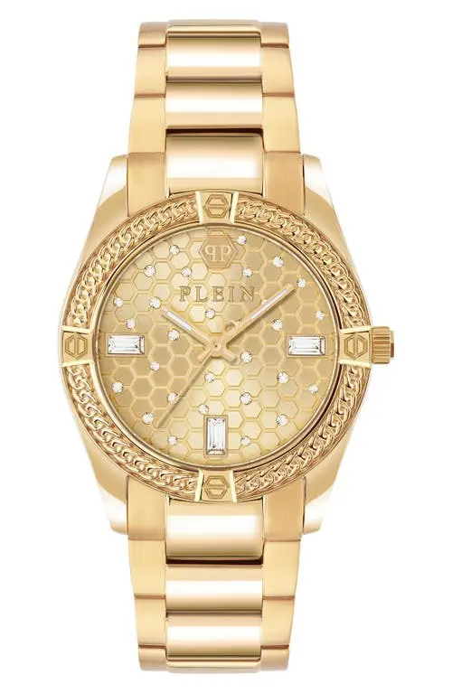 Philipp Plein Icon Chain Bracelet Watch - Ip Yellow Gold