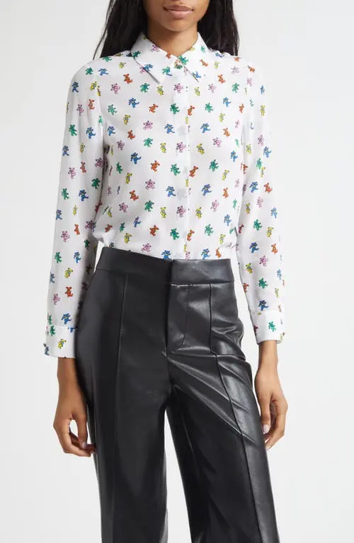 Alice + Olivia X Grateful Dead Willa Printed Silk Shirt