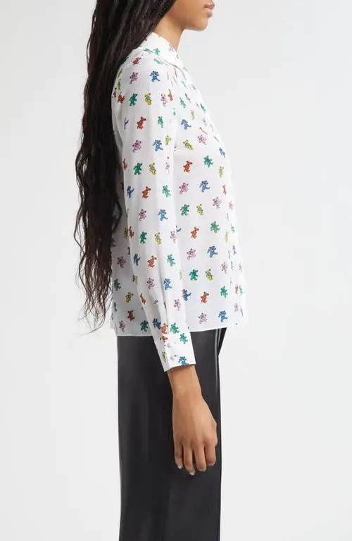 Alice + Olivia X Grateful Dead Willa Printed Silk Shirt