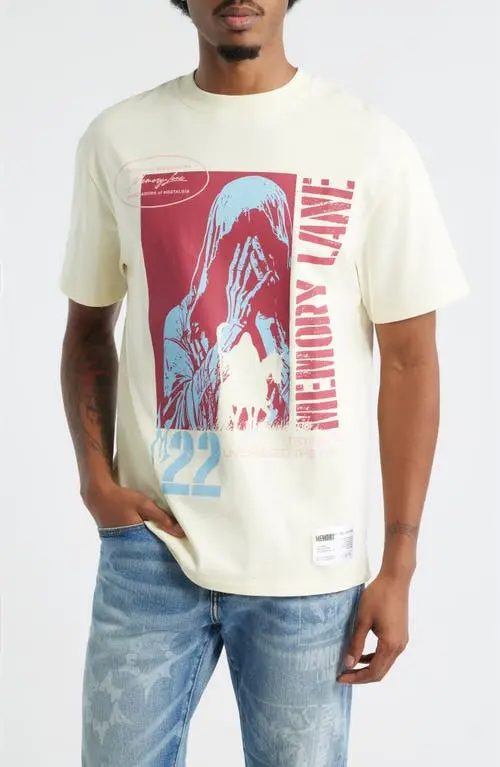 MEMORY LANE Runnin' Past Cotton Jersey Graphic T-shirt - Off White