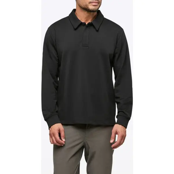 CUTS Hyperloop Long Sleeve Polo - Black