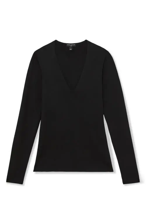 REISS Maeve V-neck Silk Blend Sweater