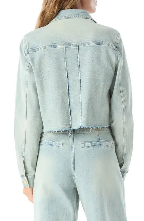 DO BY DEE OCLEPPO Talia Crop Raw Hem Denim Jacket