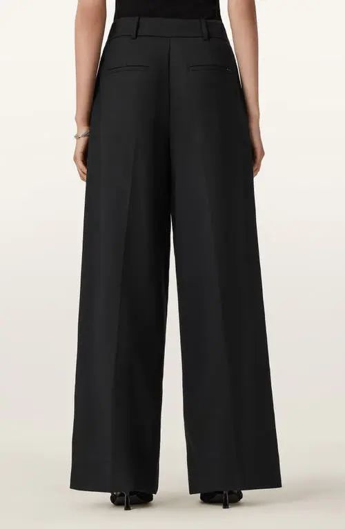 ALLSAINTS Noa Stretch Wool-blend Wide-leg Pants