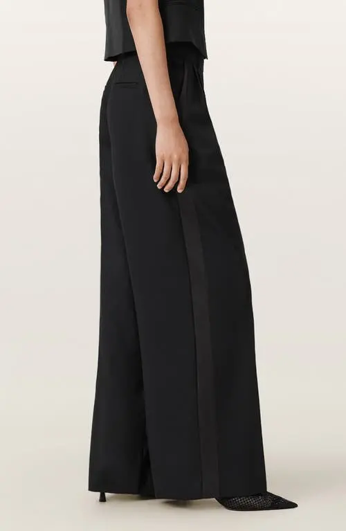 ALLSAINTS Noa Stretch Wool-blend Wide-leg Pants