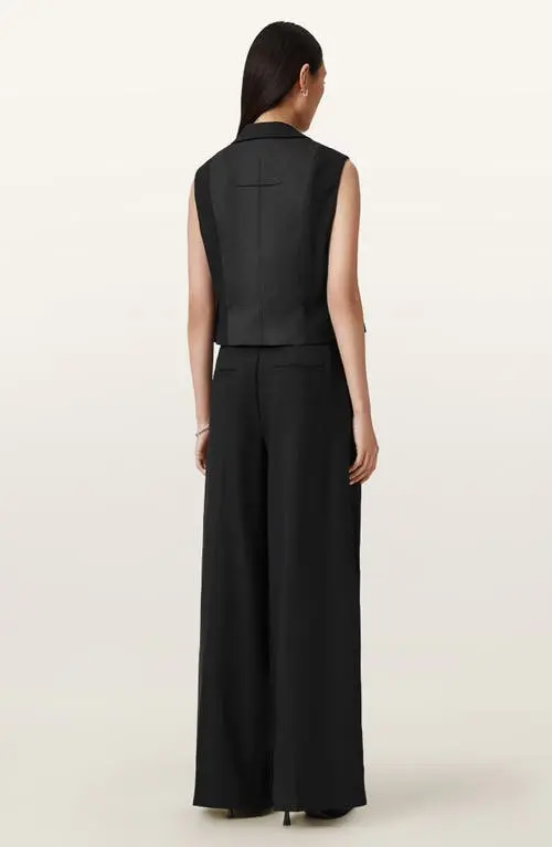 ALLSAINTS Noa Stretch Wool-blend Wide-leg Pants