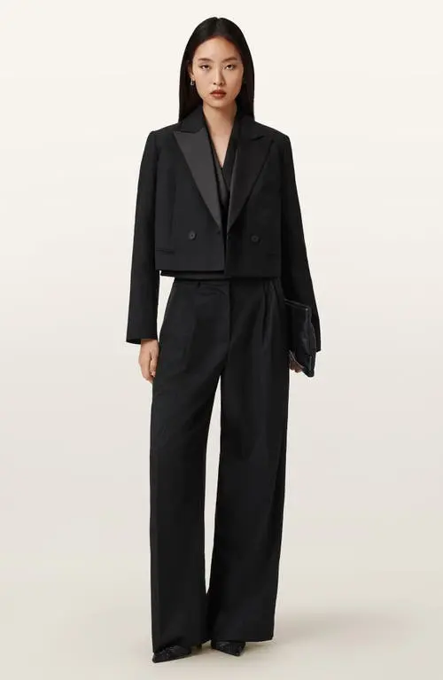 ALLSAINTS Noa Stretch Wool-blend Wide-leg Pants