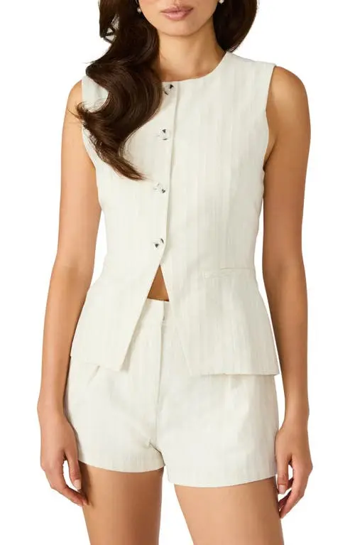 Steve Madden Wesley Cutaway Vest - Natural