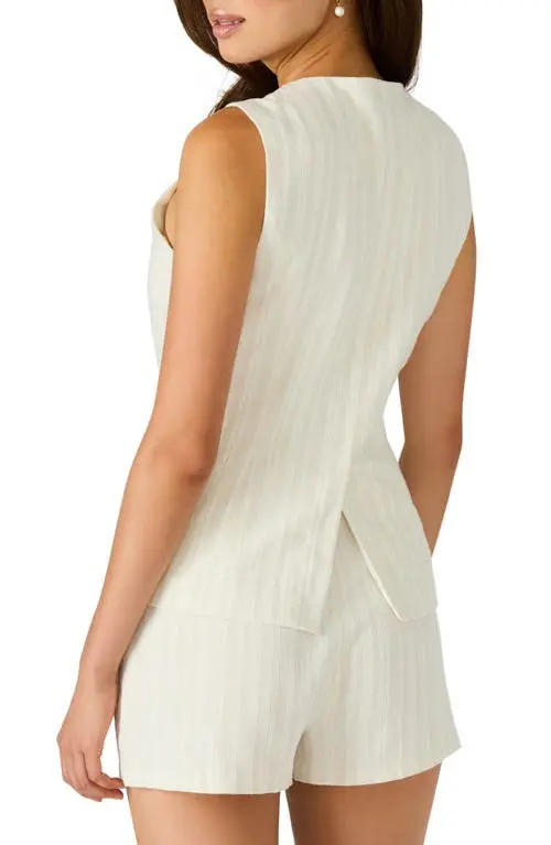 Steve Madden Wesley Cutaway Vest - Natural