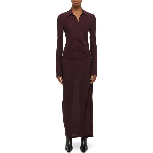 Helmut Lang Asymmetric Long Sleeve Dress