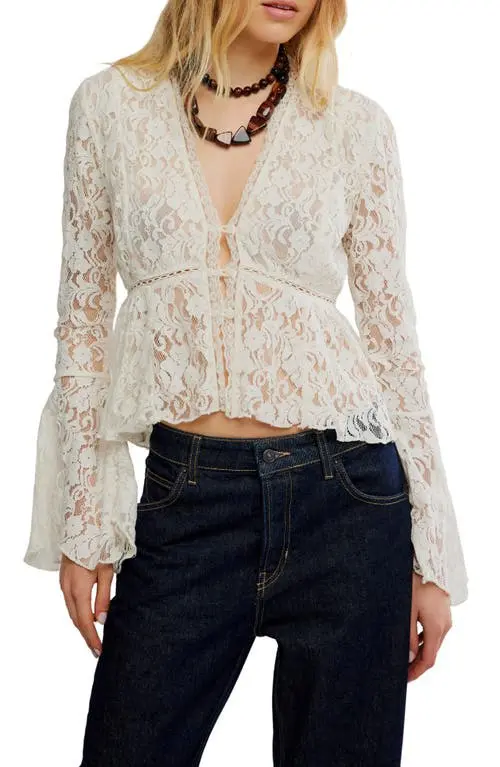 Free People Whispering Love Lace Top