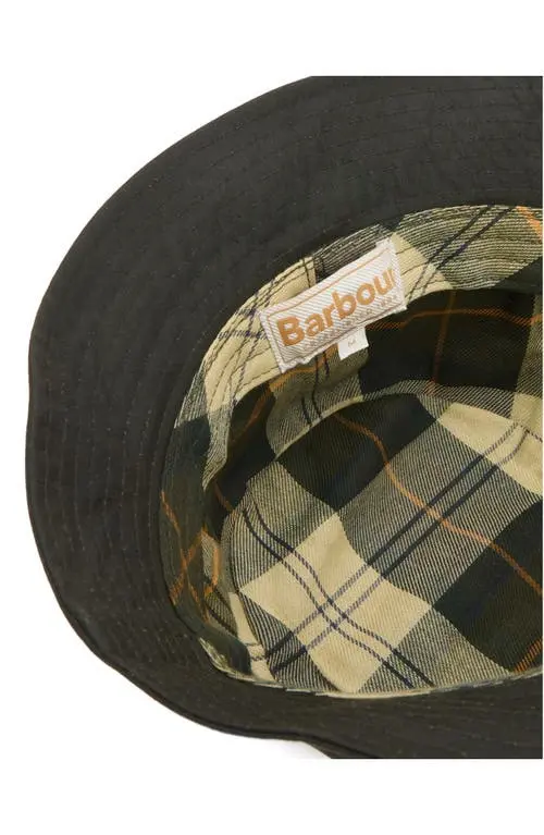 Barbour Belsay Waxed Cotton Bucket Hat - Fern