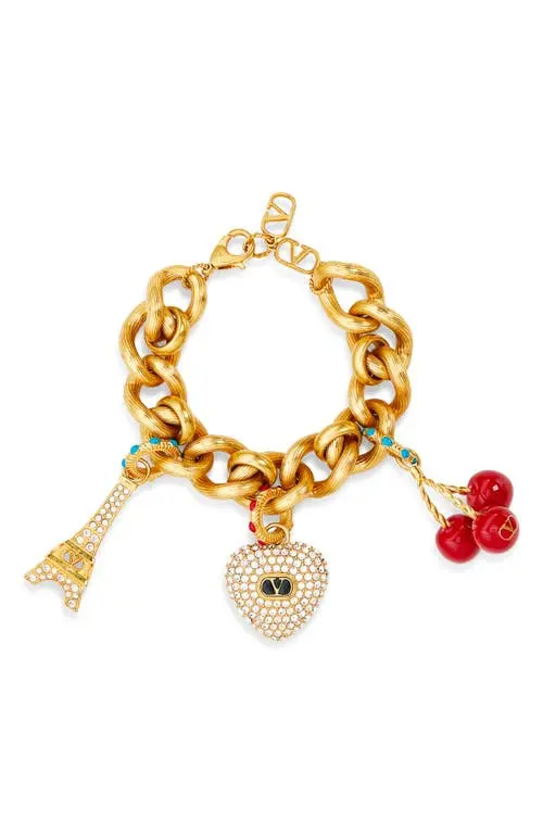 Valentino Garavani Chez Bracelet - Antique Brass/multi/crystal