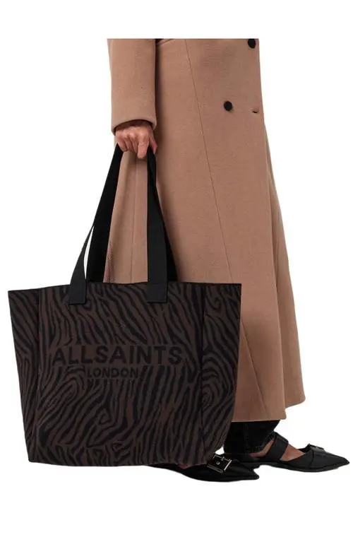 ALLSAINTS Izzy Zebra Stripe Tote