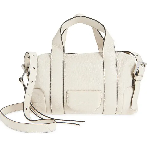 ALLSAINTS Grain Leather Crossbody Bag - Sahara White