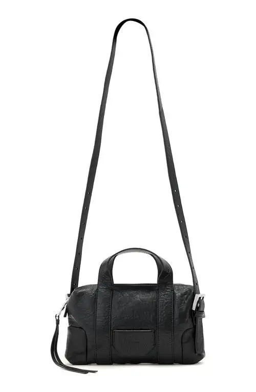 ALLSAINTS Ares G Compact Crossbody Bag - Black/silver
