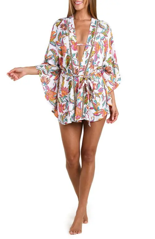 SUNSHINE 79 Wild Vines Metallic Cover-up - White Multi