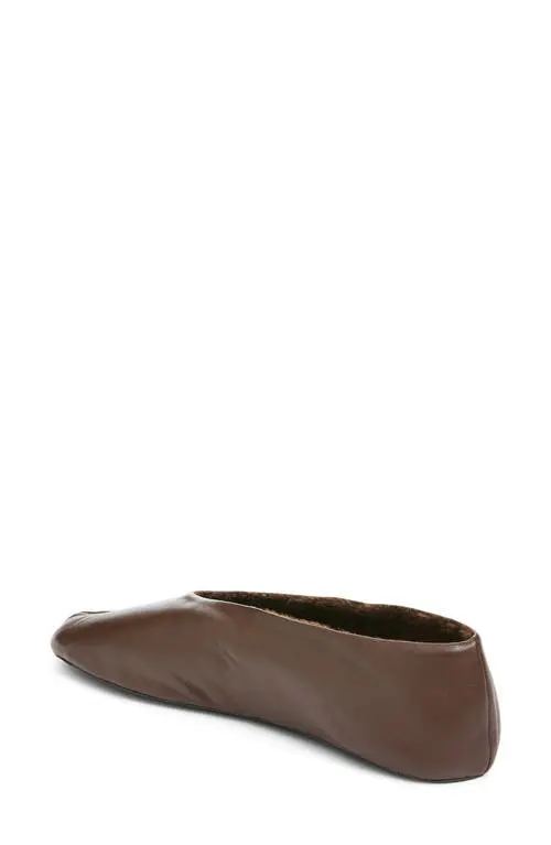 THE ROW Stella Ballerina Flat - Medium Brown