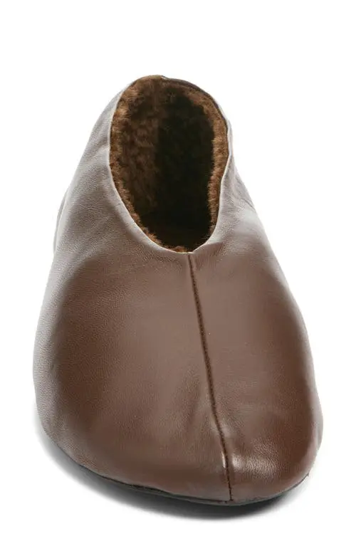 THE ROW Stella Ballerina Flat - Medium Brown