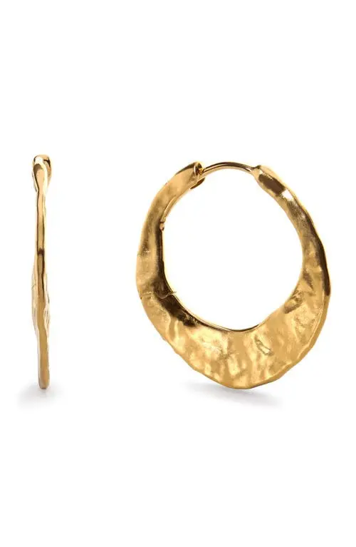 Monica Vinader Medium Capri Hoop Earrings - 18k Gold Vermeil