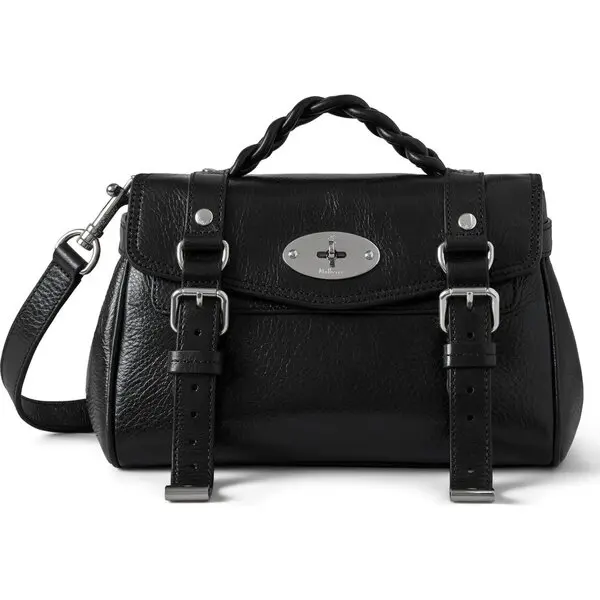 Mulberry Mini Alexa High-shine Leather Bag - Black