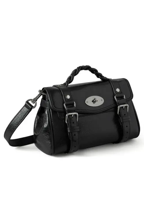 Mulberry Mini Alexa High-shine Leather Bag - Black