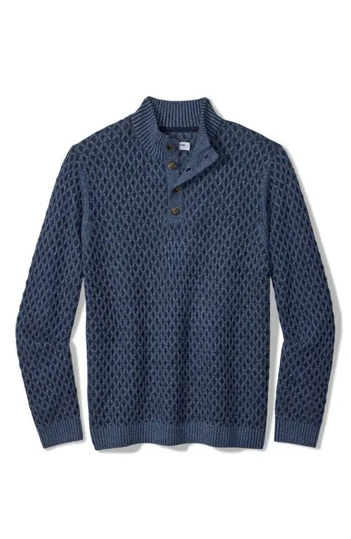 Tommy Bahama Cross Cable Button Neck Sweater
