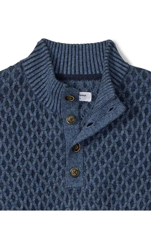 Tommy Bahama Cross Cable Button Neck Sweater