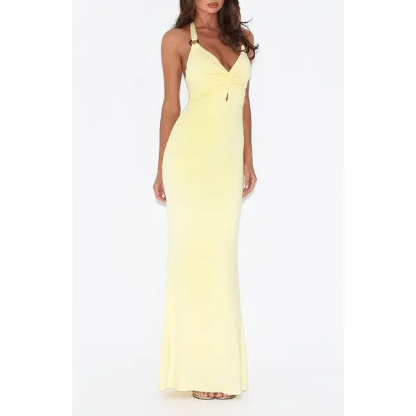 TIGER MIST Twist Front Evening Dress