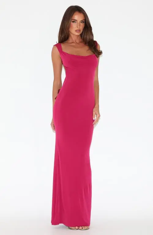 TIGER MIST Zita Open Back Evening Dress - Salsa Red