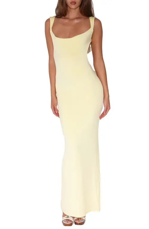 TIGER MIST Zita Open Back Evening Dress - Yellow
