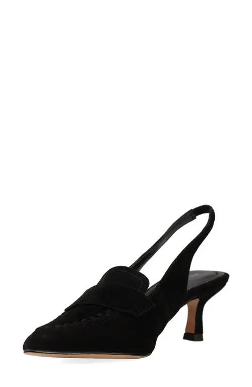 Pelle Moda Keagen Pointed Toe Slingback Pump - Black