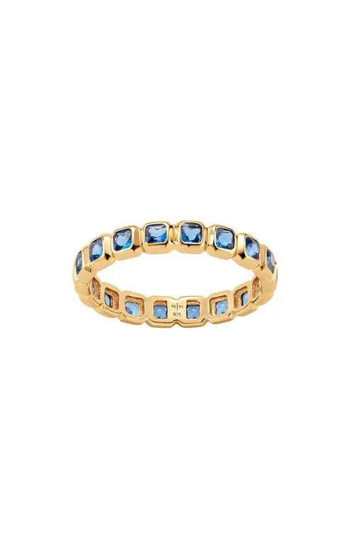 MADE BY MARY Cubic Zirconia Eternity Birthstone Ring - Gold/december