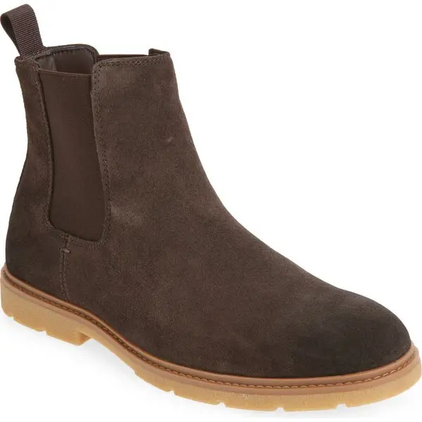 Nordstrom Lockhart Mini Lug Suede Chelsea Boot - Dark Brown Suede