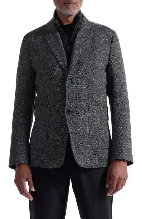Bugatchi Herringbone Jacket With Removable Bib