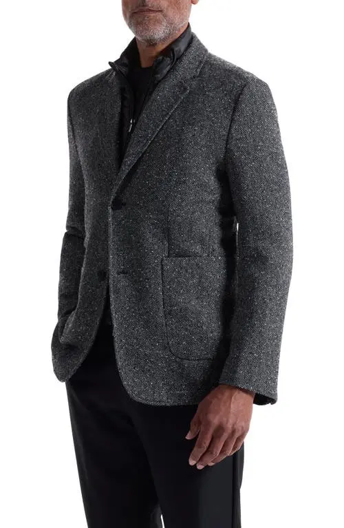 Bugatchi Herringbone Jacket With Removable Bib