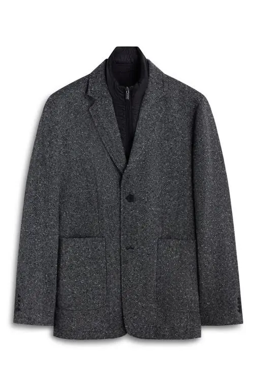 Bugatchi Herringbone Jacket With Removable Bib