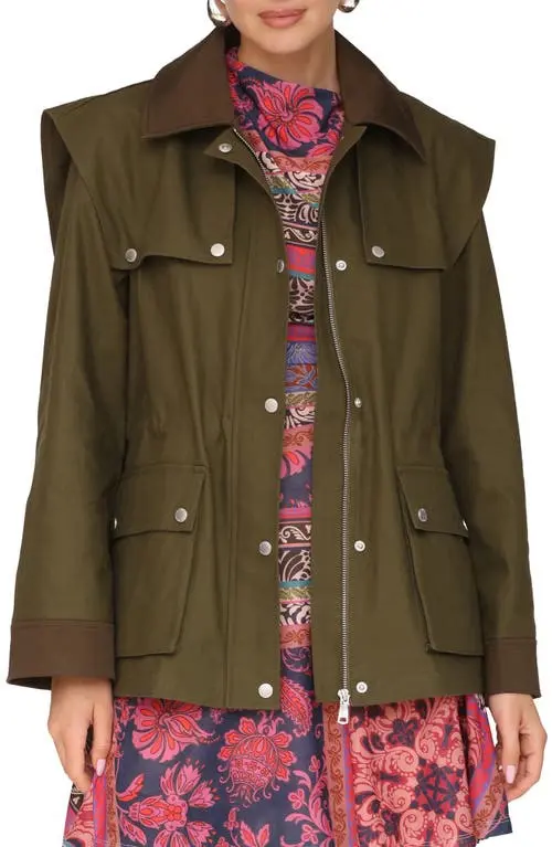 Avec Les Filles Cotton Canvas Utility Coat