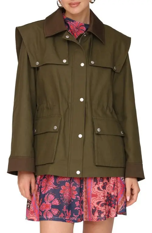 Avec Les Filles Cotton Canvas Utility Coat