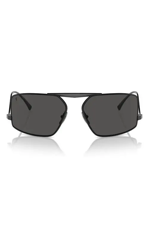 SCUDERIA FERRARI Oversized Rectangular Sunglasses - Black/grey