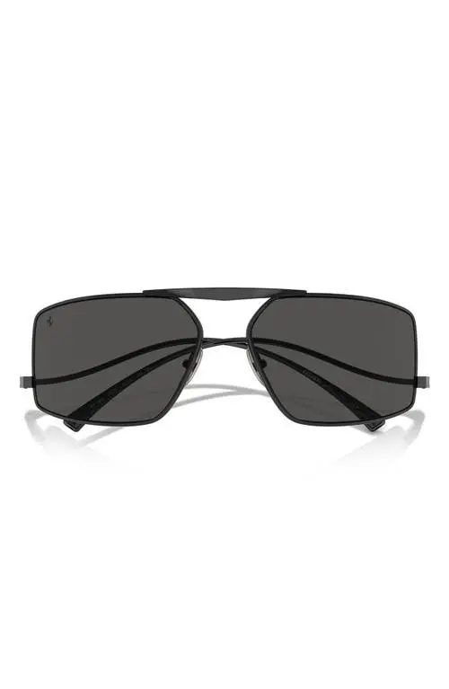 SCUDERIA FERRARI Oversized Rectangular Sunglasses - Black/grey