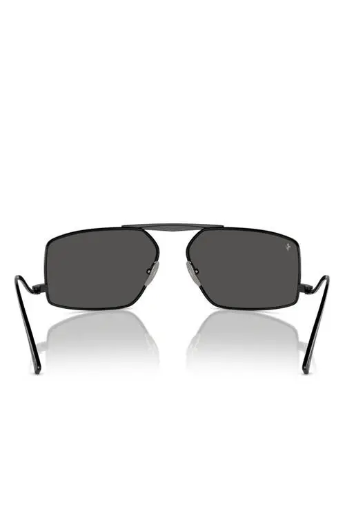 SCUDERIA FERRARI Oversized Rectangular Sunglasses - Black/grey