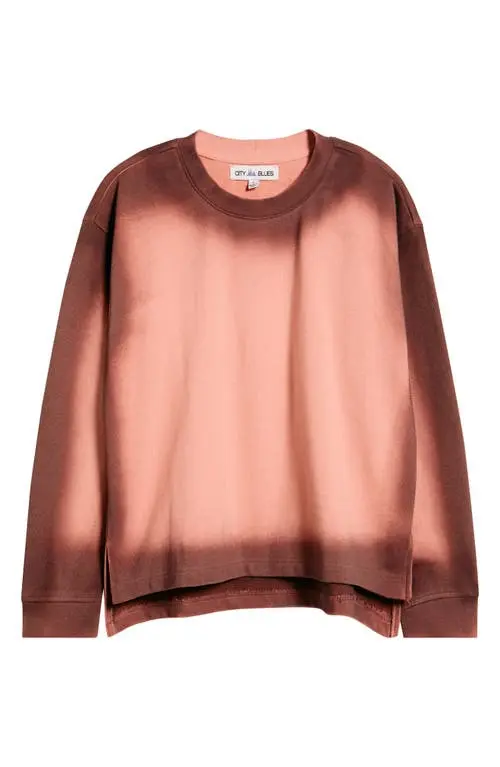 CITY BLUES Spot Dye Terry Sweatshirt - Blush