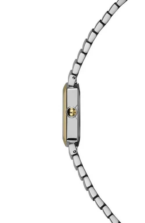 Balmain Taffetas Hexagonal Two-tone Bracelet Watch
