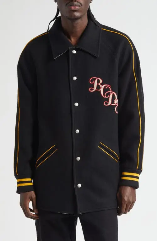 BODE Monogram Snap Reversible Jacket - Black Multi